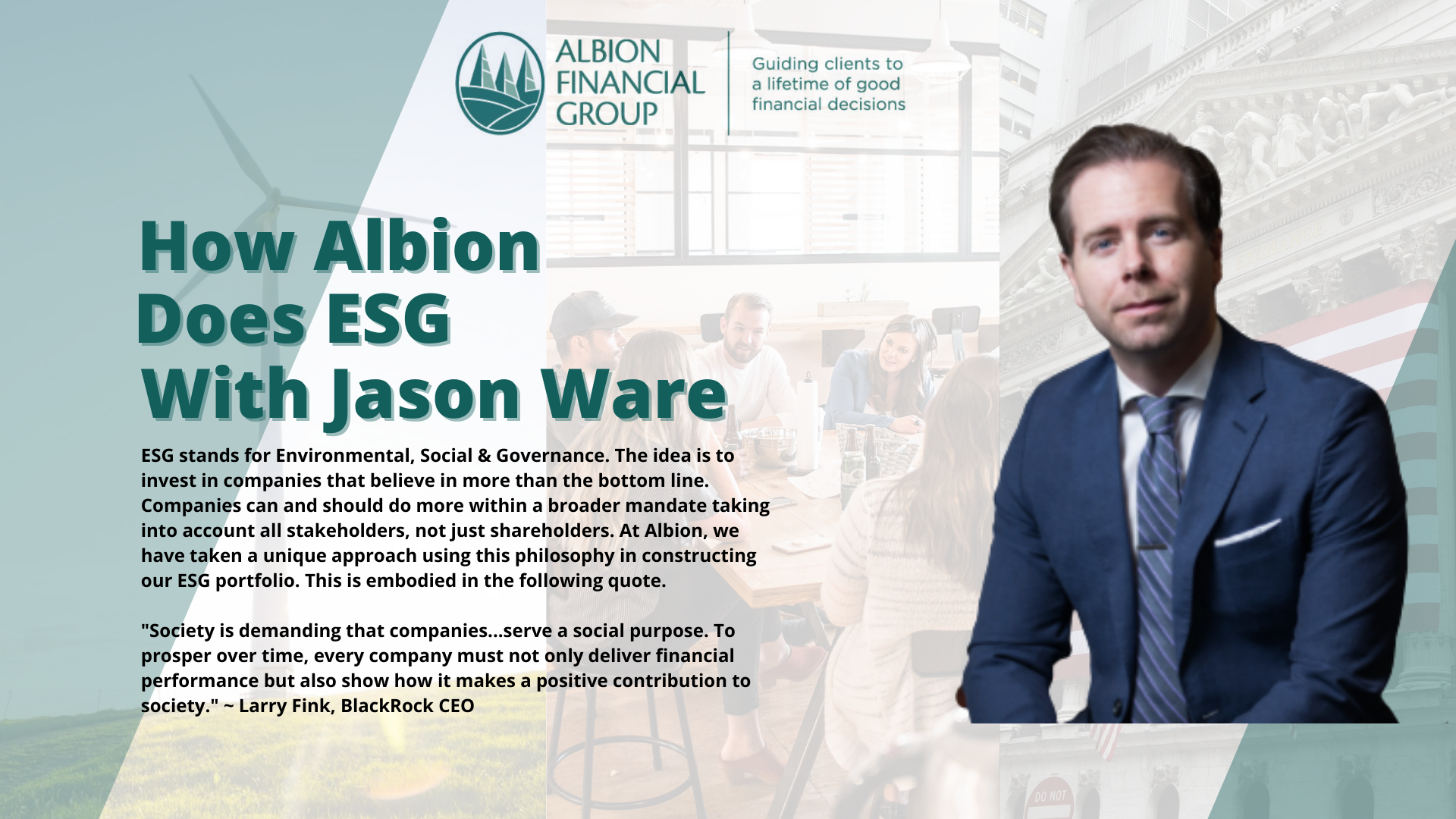 How Albion Does ESG - Albion Financial Group